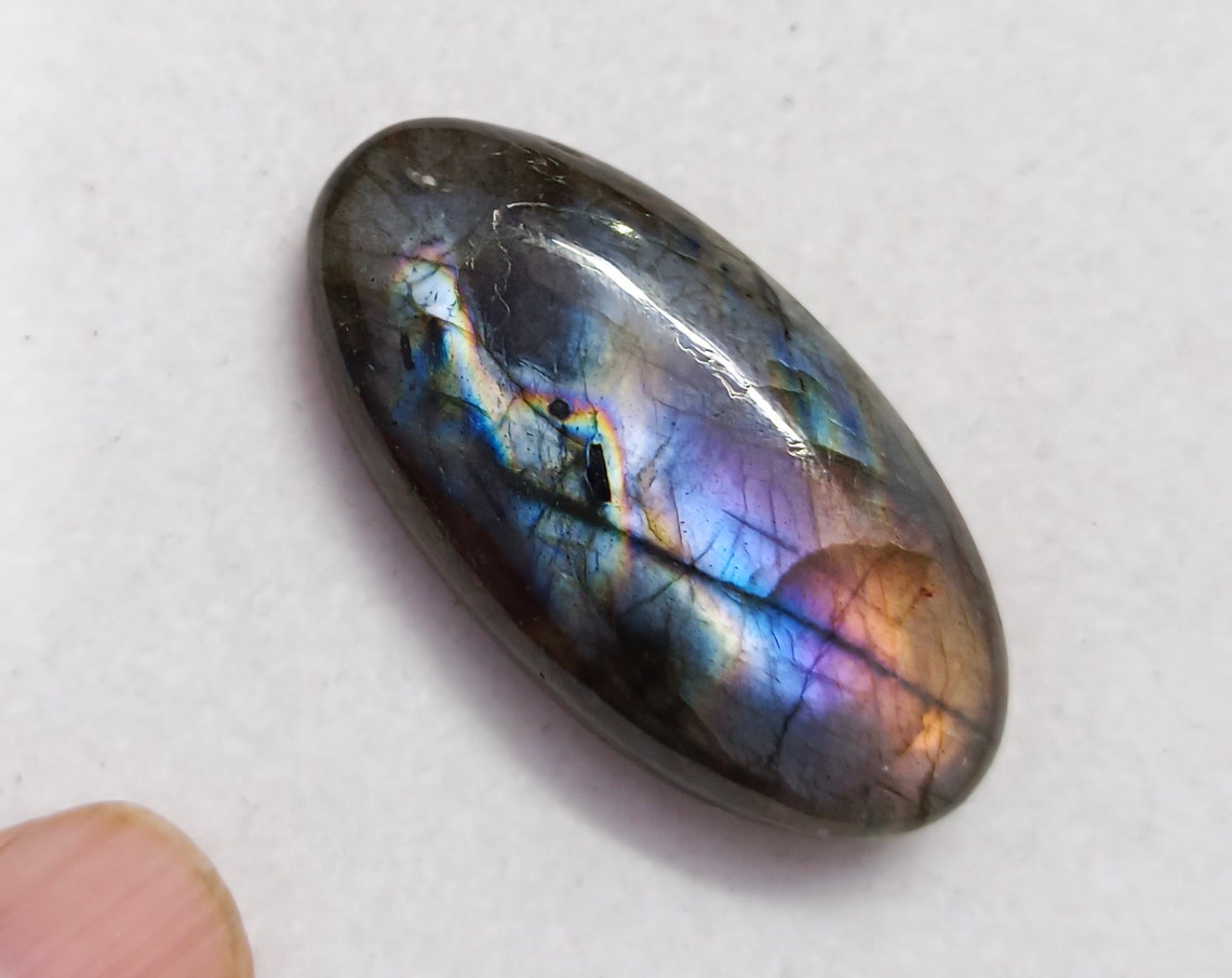 Purple Labradorite Natural Multi Flashy Labradorite Cabochon - Etsy