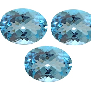 Natural Sky Blue Topaz Gemstone, Oval Sky Blue Topaz Faceted Gemstone ...