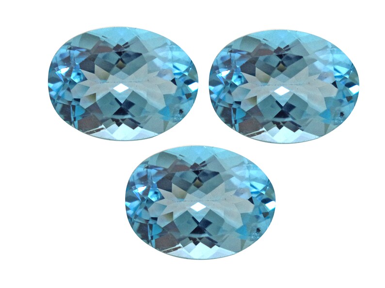 Natural Sky Blue Topaz Gemstone Oval Sky Blue Topaz Faceted | Etsy