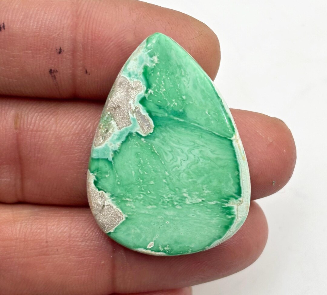 Natural Variscite Gemstone Green Variscite Cabochon Loose Variscite Flat Back Stone Making for ...