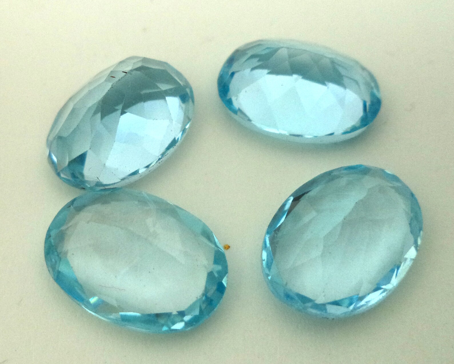 Natural Sky Blue Topaz Gemstone, Oval Sky Blue Topaz Faceted Gemstone ...