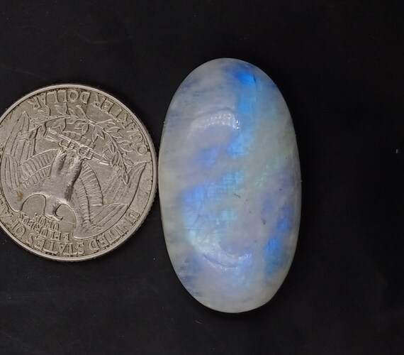 Natural Blue Flash Rainbow Moonstone Oval Shape Cabochon - Etsy