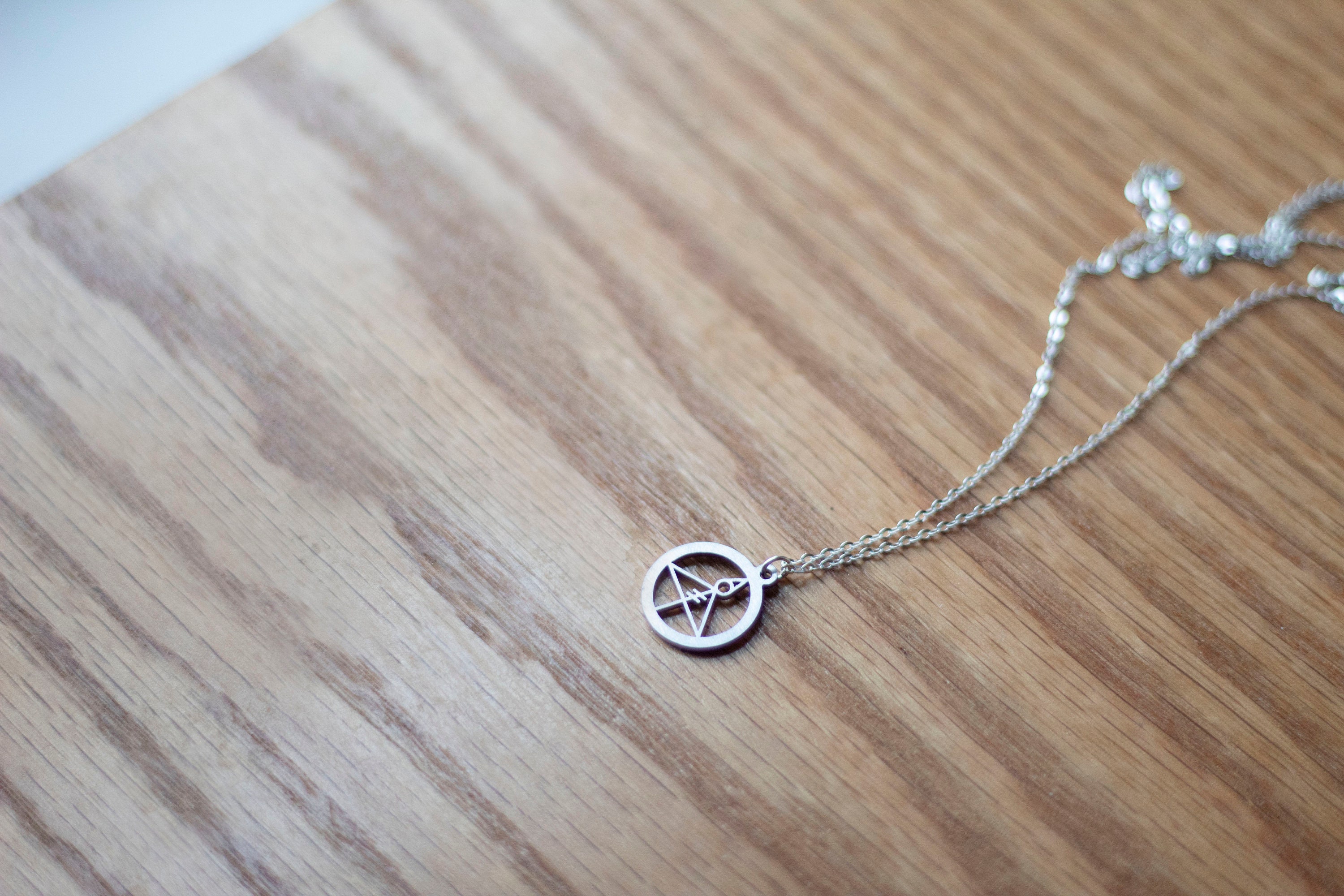 Silver Light Glyph Owl House Necklace - Etsy