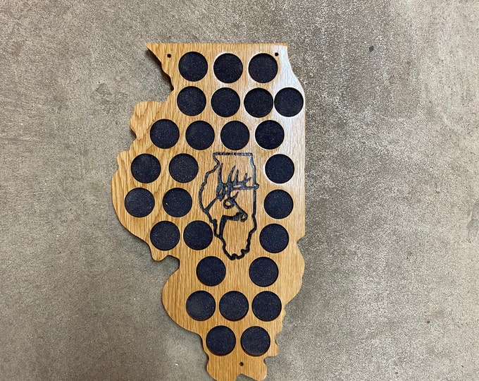 Illinois 27 Pin Oak Deer Pin Display Plaque - Etsy