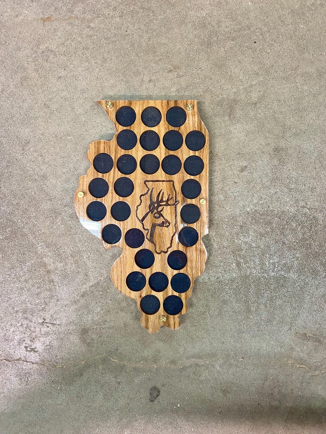 Illinois 28 Deer Pin Display Plaque - Etsy