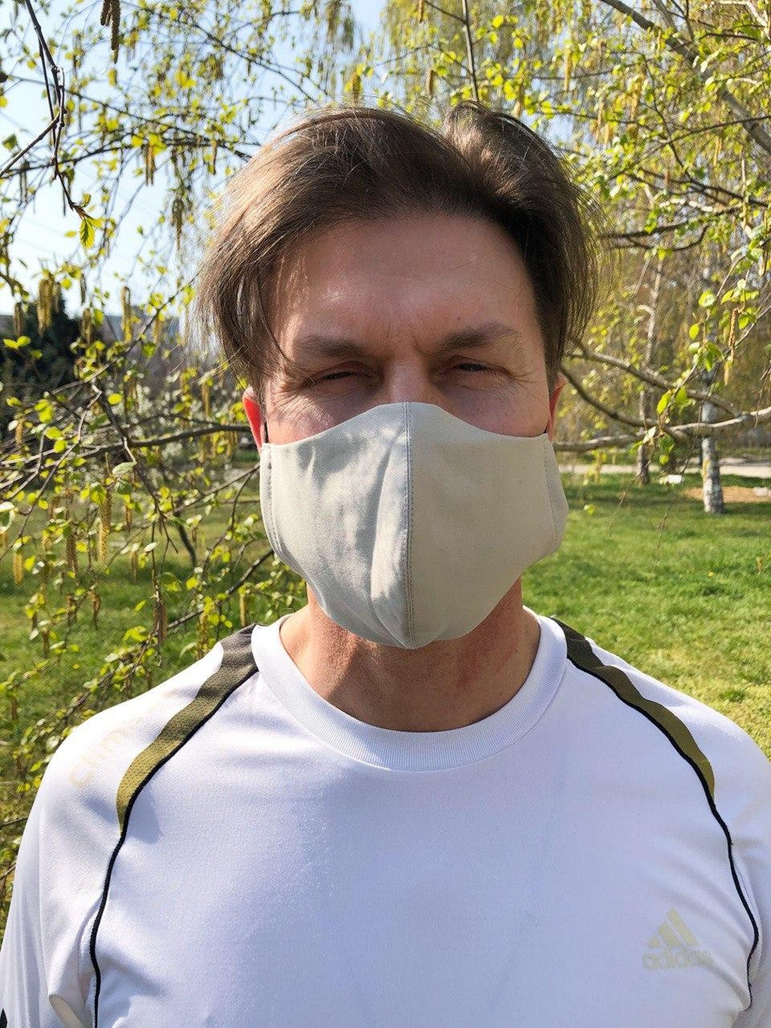 Beige Brown Face Mask Adults for Men Women Reusable Washable | Etsy