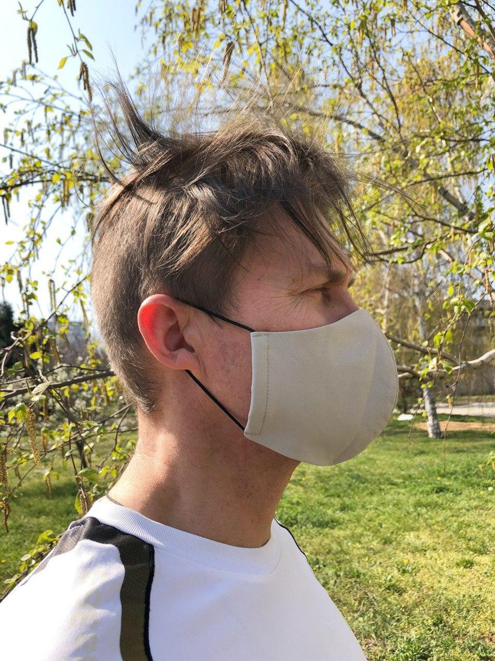 Beige Brown Face Mask Adults for Men Women Reusable Washable | Etsy