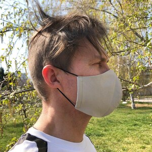 Beige Brown Face Mask Adults for Men Women Reusable Washable | Etsy