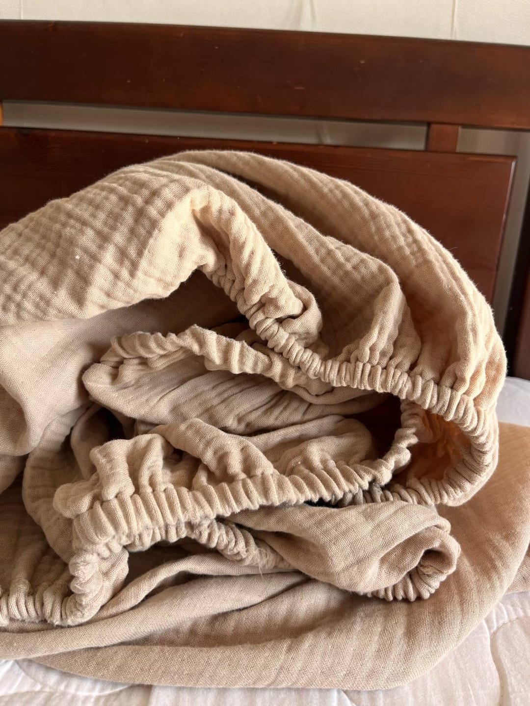 Gauze Fitted Sheet Elastic, Bohemian Muslin Fitted Bed Sheet Custom ...