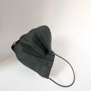 Cloth full face mask fashion Black washable reusable face mask | Etsy