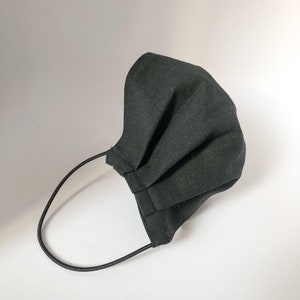 Cloth full face mask fashion Black washable reusable face mask | Etsy