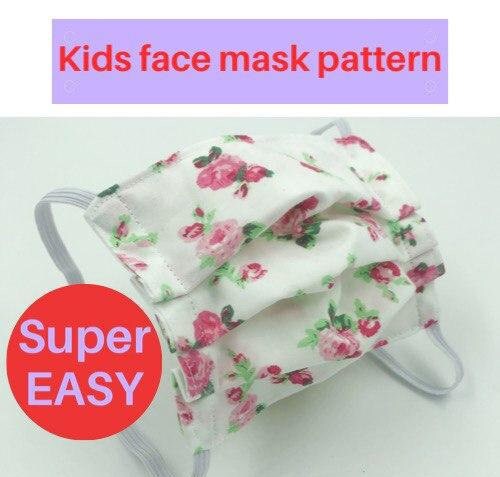 Kids Face Mask PDF Sewing Pattern Natural Cotton Fabric Face | Etsy