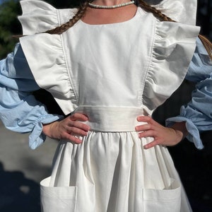 Denim Cotton Ruffle Pinafore Apron Dress Plus Size Jeans - Etsy