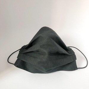 Cloth full face mask fashion Black washable reusable face mask | Etsy