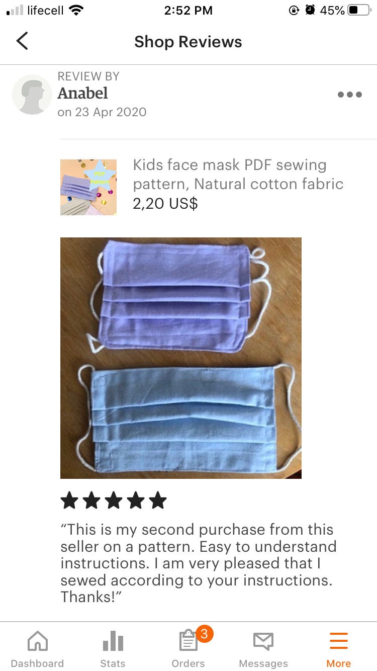 Kids Face Mask PDF Sewing Pattern Natural Cotton Fabric Face | Etsy