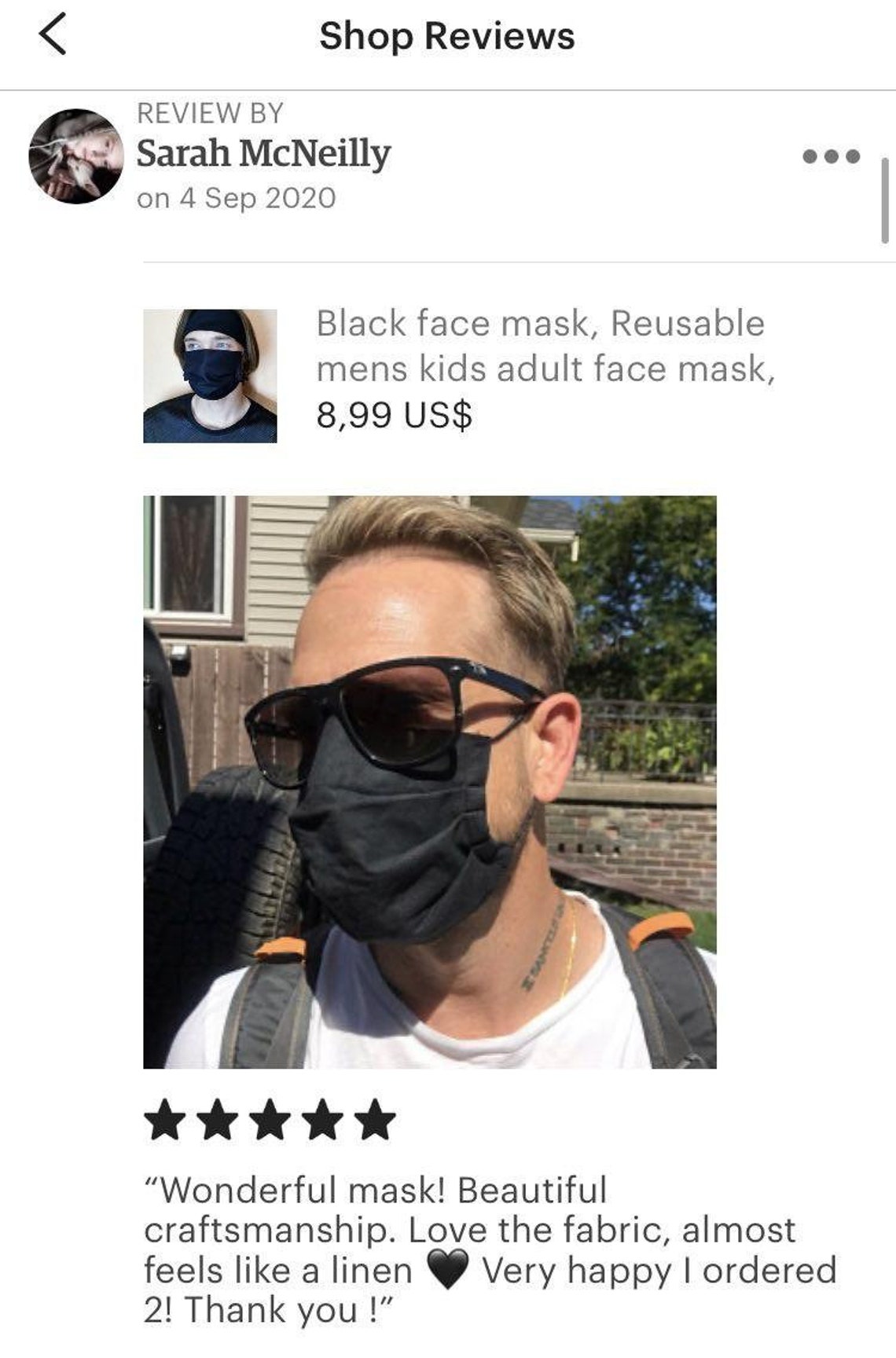 Black cotton cloth face mask adult Washable breathable | Etsy