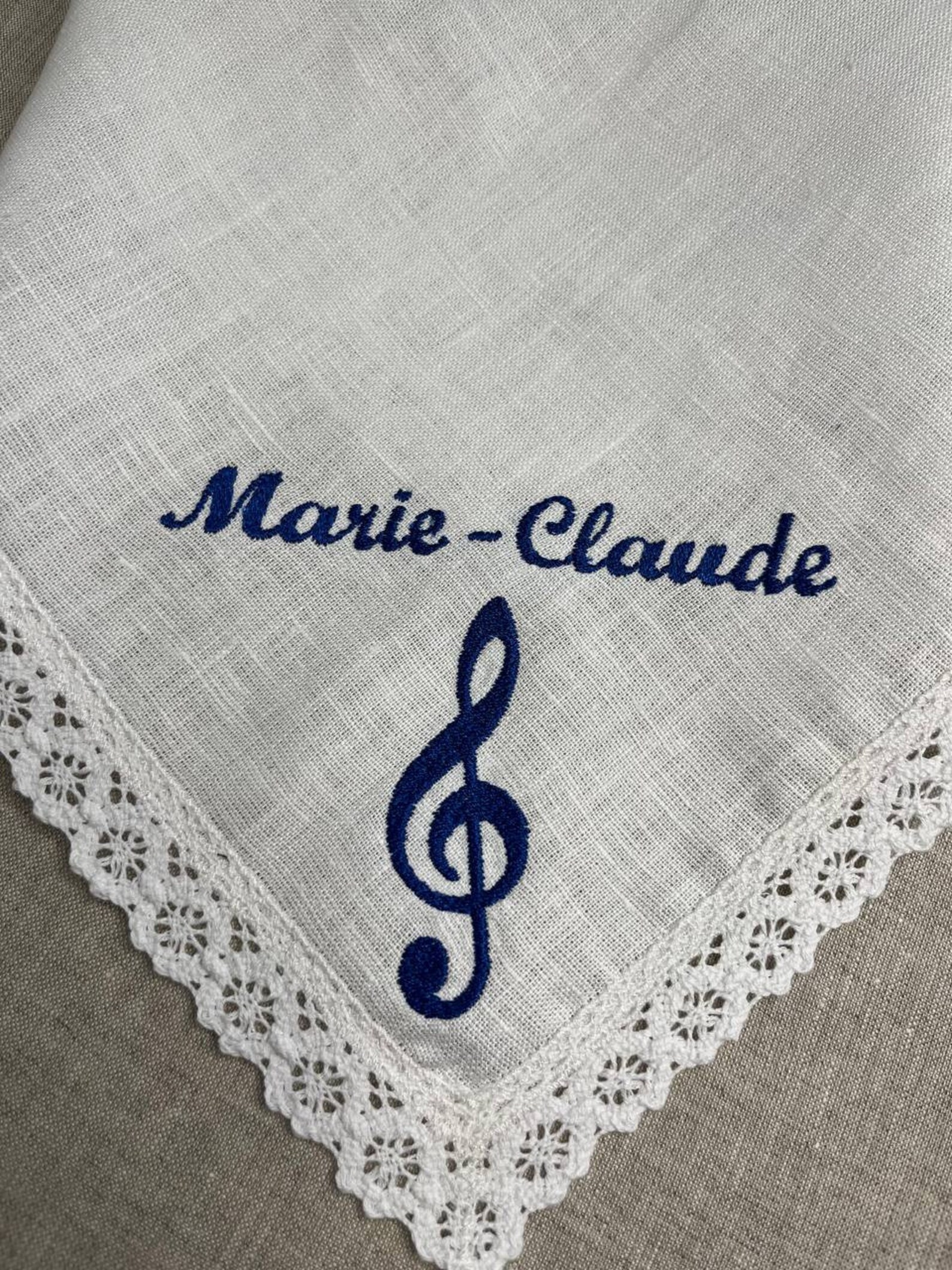 Personalised Linen Hankie Custom Embroidery Vintage Lace - Etsy
