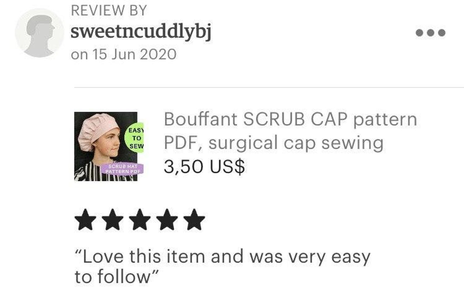 2 Sewing Patterns: Bouffant Surgical Cap Pattern PDF Easy - Etsy