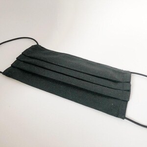 Black cotton cloth face mask adult Washable breathable | Etsy