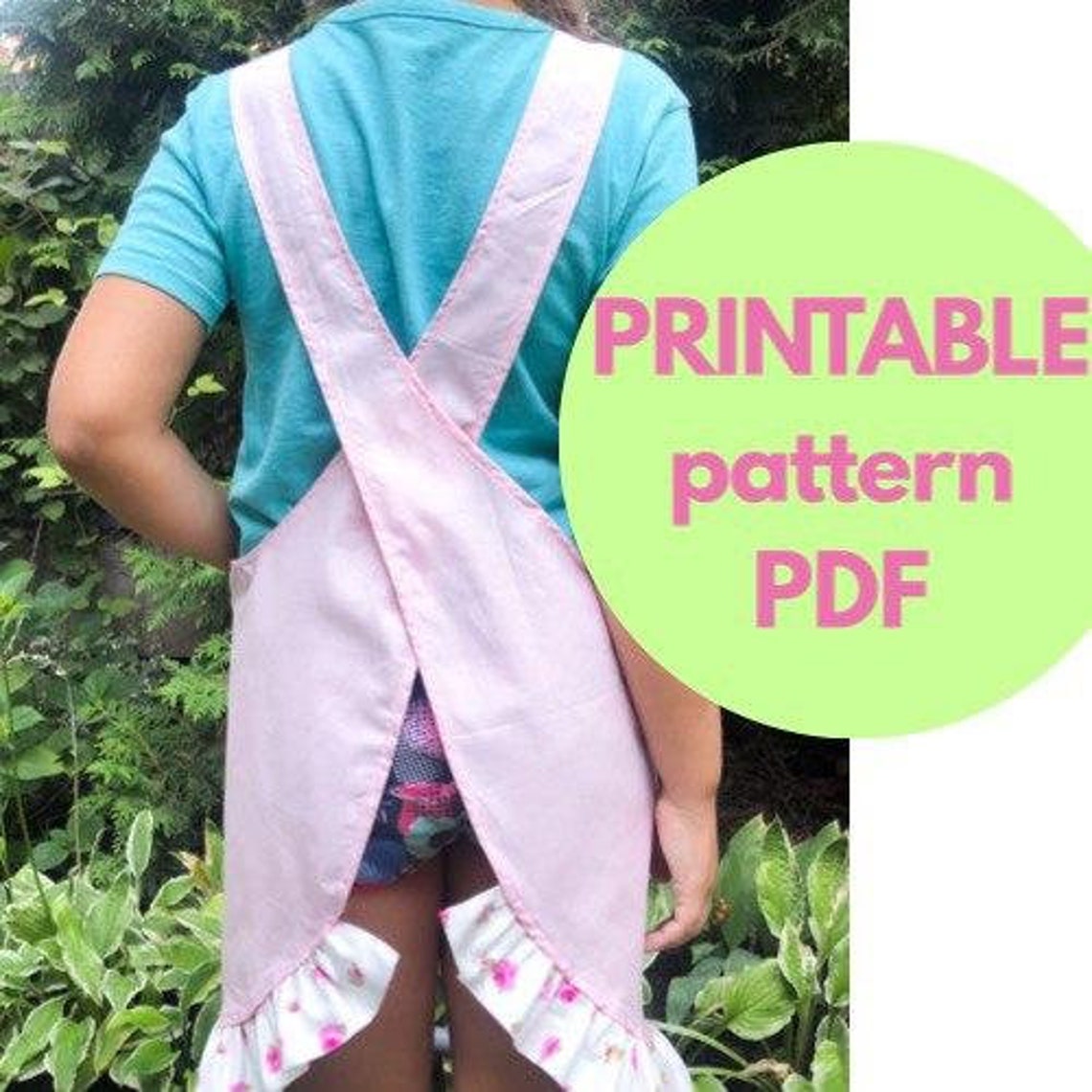 Japanese Apron Patterns Kids Cross Back Apron Sewing Pattern - Etsy