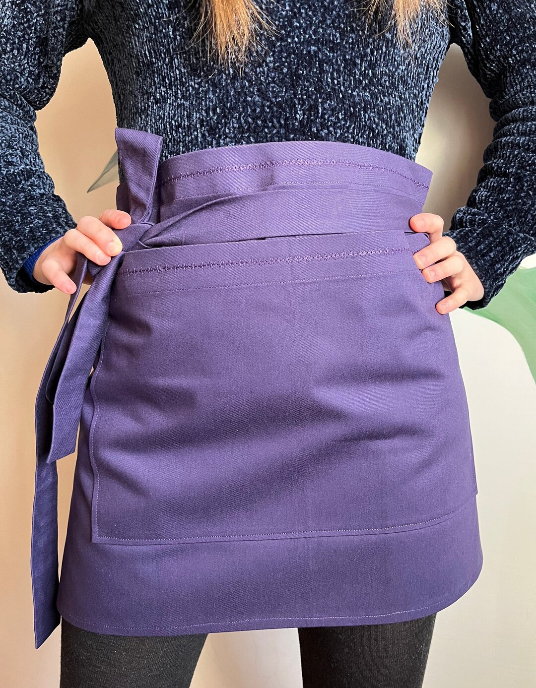 Denim Cotton Half Apron With Pocket Thanksgiving Day Christmas Gift for ...