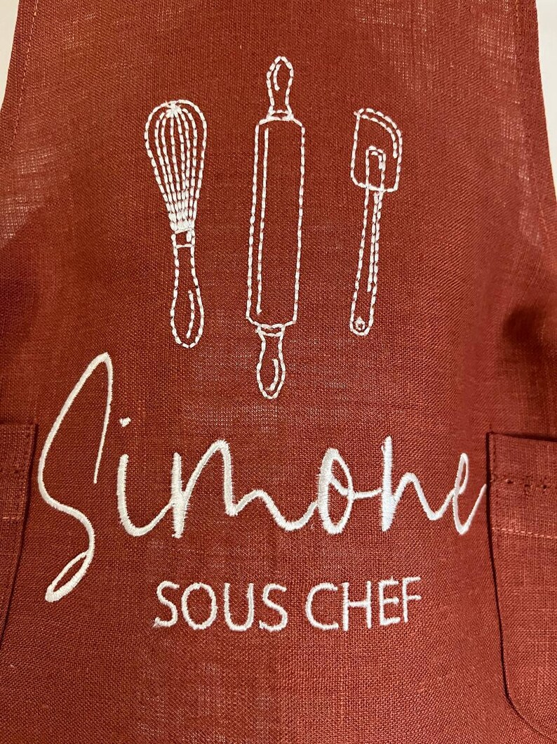 Custom Kids Linen Apron for Girls and Boys Personalised - Etsy