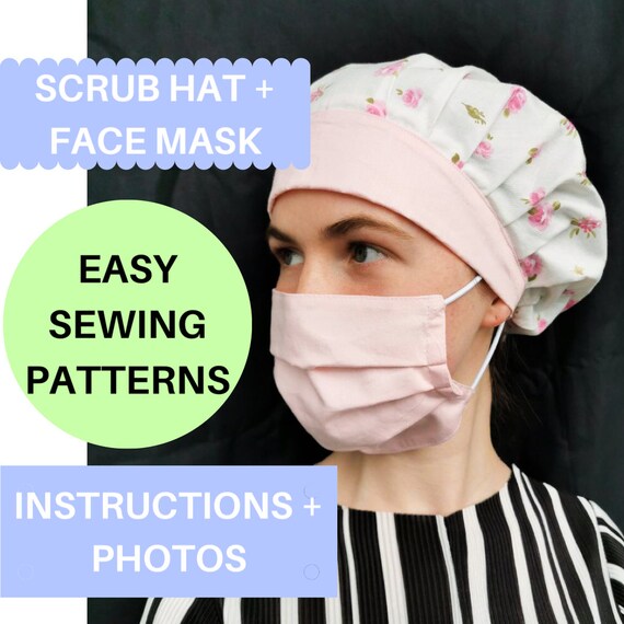 2 Sewing Patterns: Bouffant Surgical Cap Pattern PDF Easy - Etsy