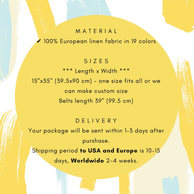 Logo Embroidery Linen Half Apron With Pocket for Women Men | Etsy