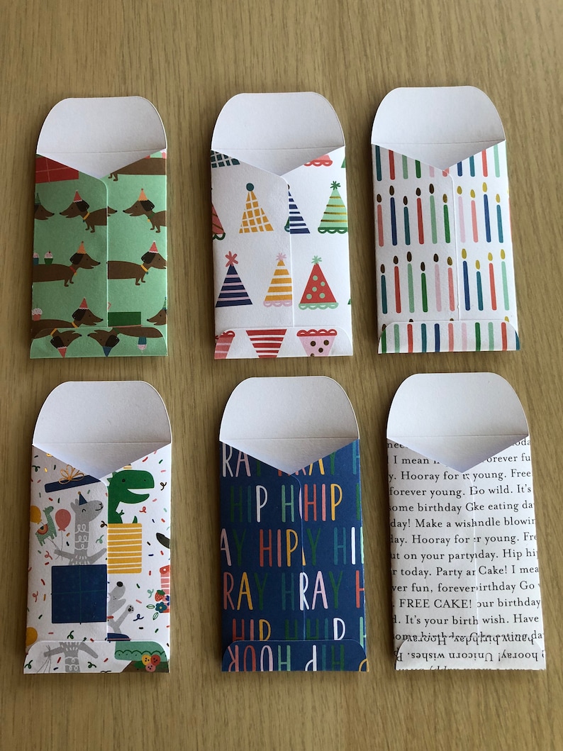 Set of 6 Gift Card Mini Envelopes Multi-purpose Gift Card - Etsy