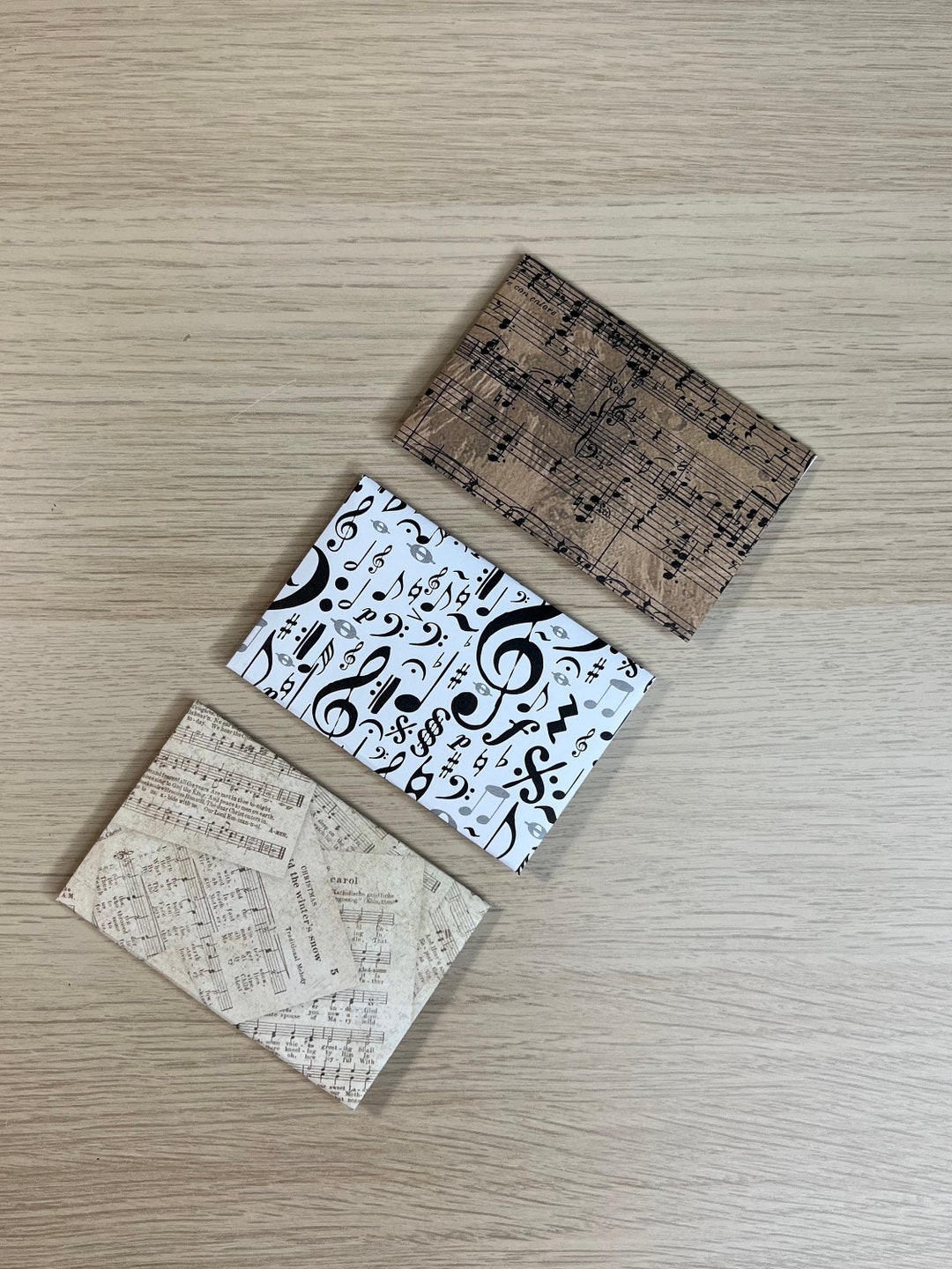 Sheet Music Gift Card Holder, Music Lover Gift Card Envelope, Birthday ...