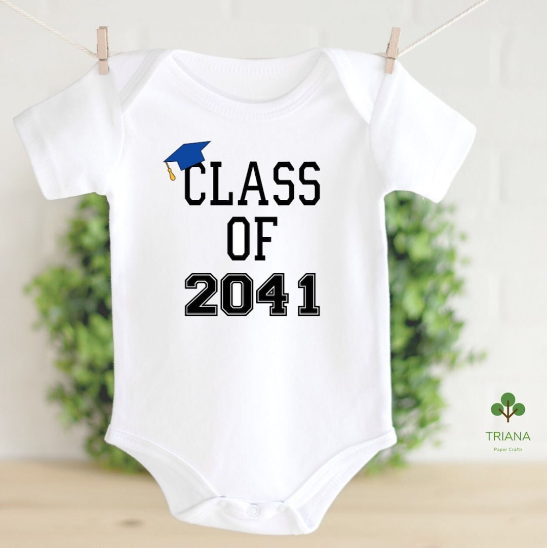 Custom Class of 2041 Bodysuit, Teacher Baby Gift, Grad Stuffed Animal ...