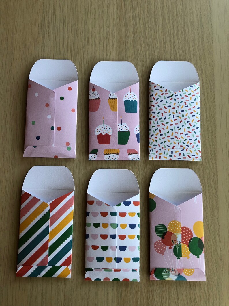 Set of 6 Gift Card Mini Envelopes, Multi-purpose Gift Card Holders - Etsy