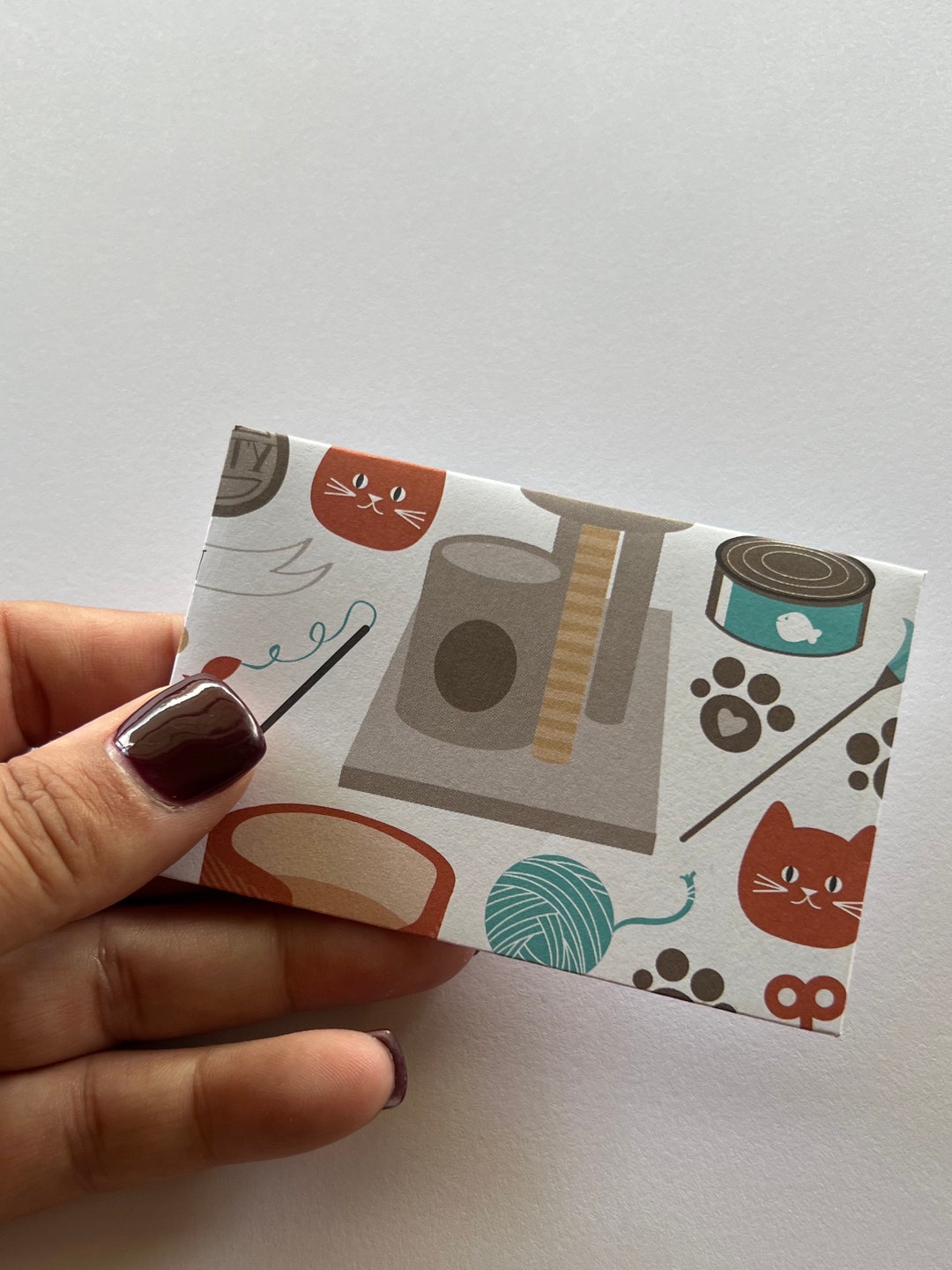 I Love My Cat Gift Card Holder, Cat Lover Gift Card Wrapping, Birthday ...