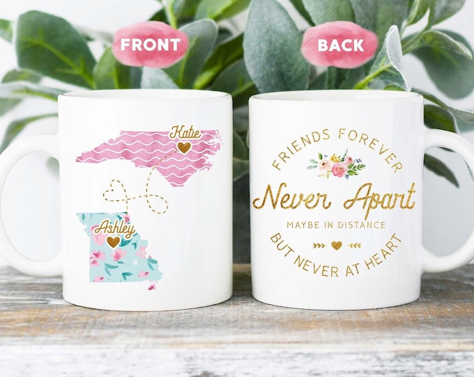 Best Friends Forever Mug, Long Distance Friendship Mug, Best Friend Mug ...