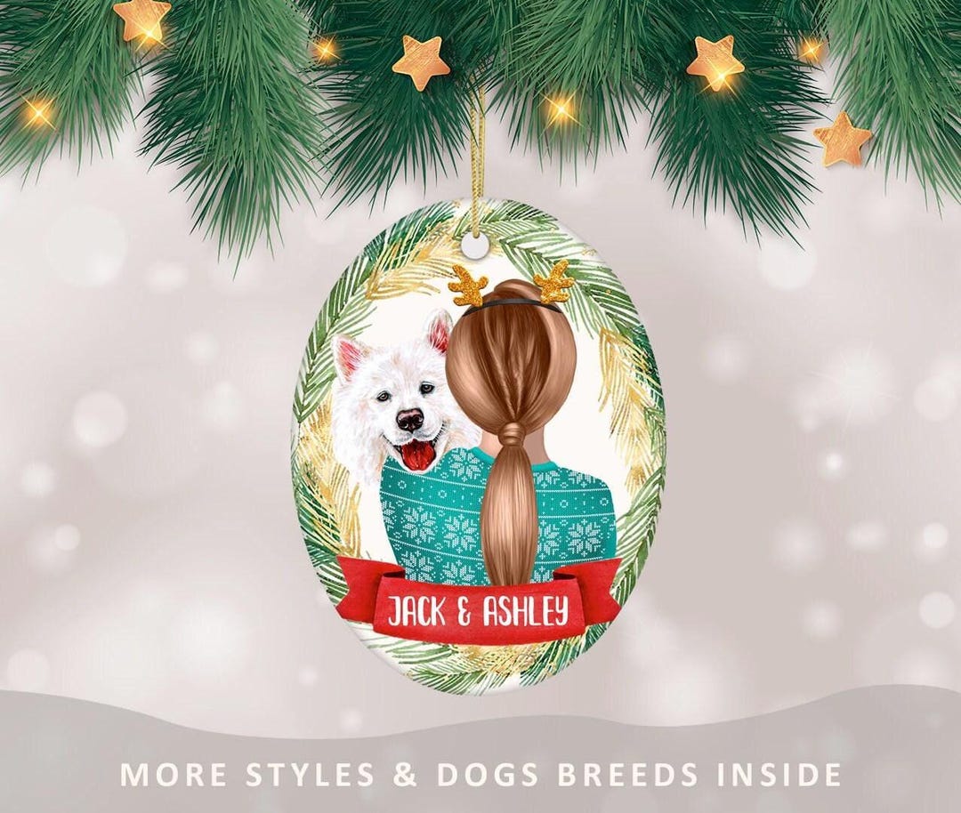 Samoyed Gift for Dog Mom - Samoyed Christmas Ornament - Pet Owner ...