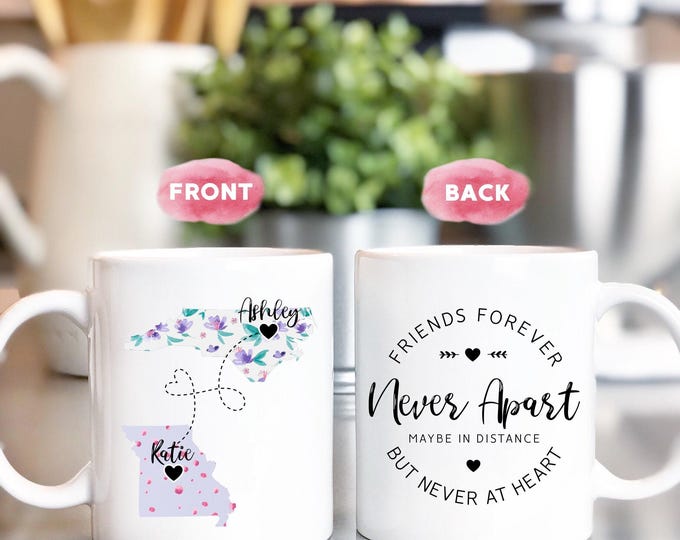 Best Friends Forever Mug, Long Distance Friendship Mug, Best Friend Mug ...