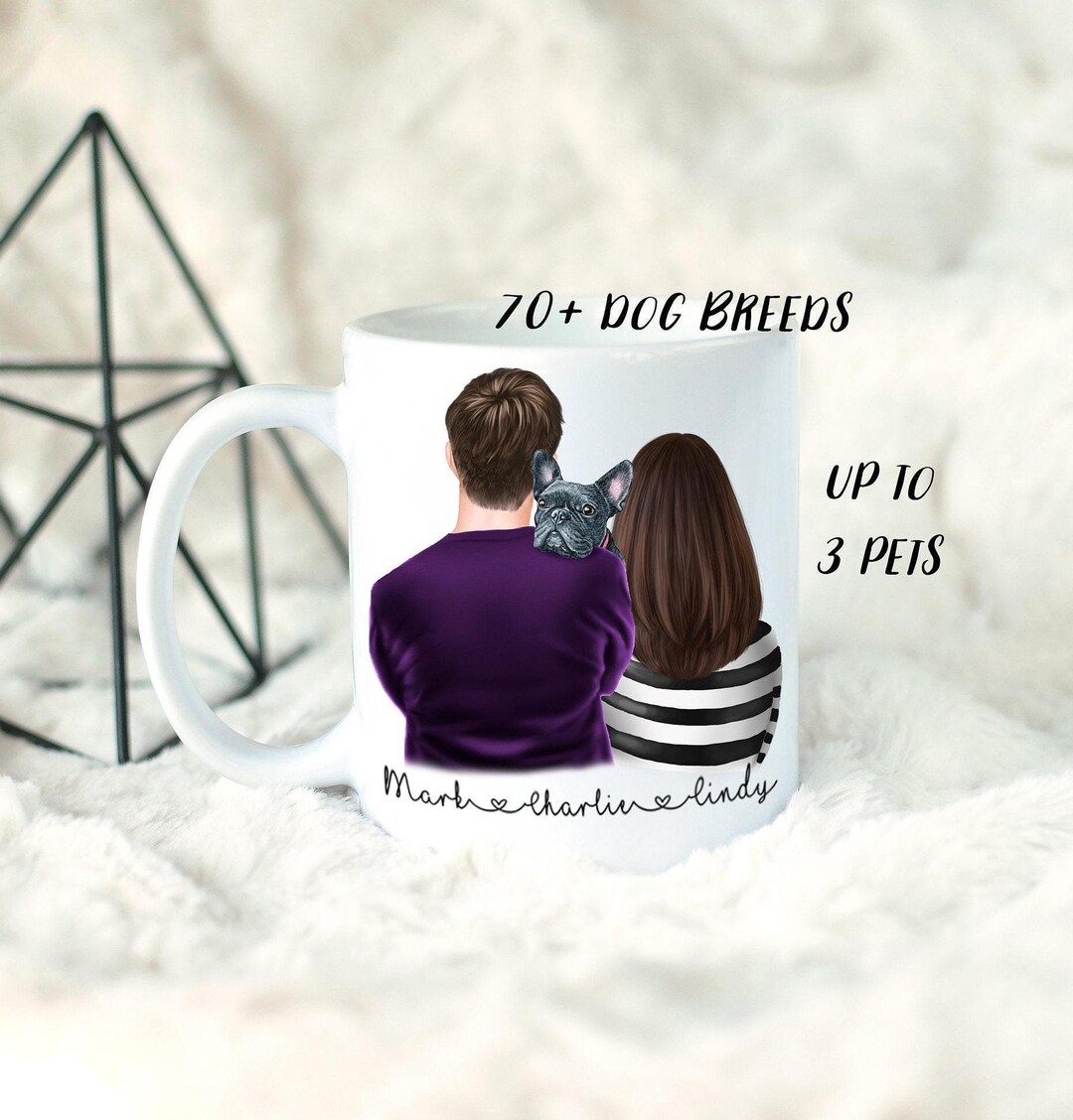 Couple Dog Mug French Bulldog Gifts French Bulldog Mug Frenchie Parents ...