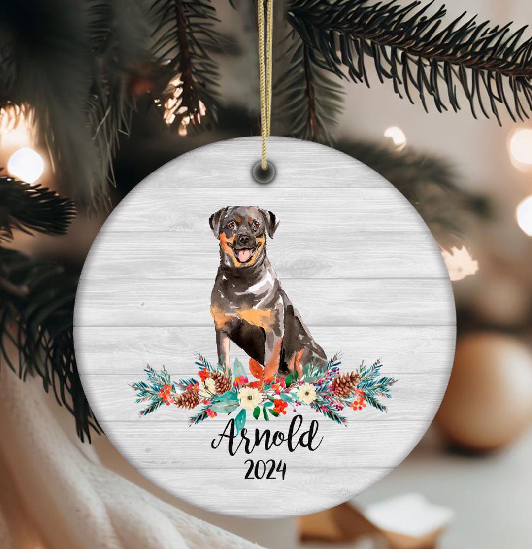 Rottweilers Christmas Ornament-personalized Dog Christmas Gift-custom ...