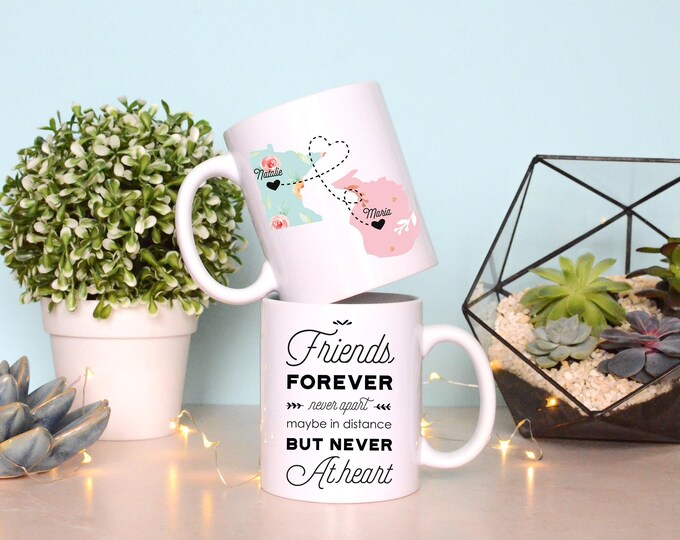 Best Friends Forever Mug, Long Distance Friendship Mug, Best Friend Mug ...