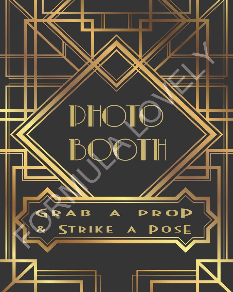 Roaring 20s Party Signs (digital Download) - Etsy