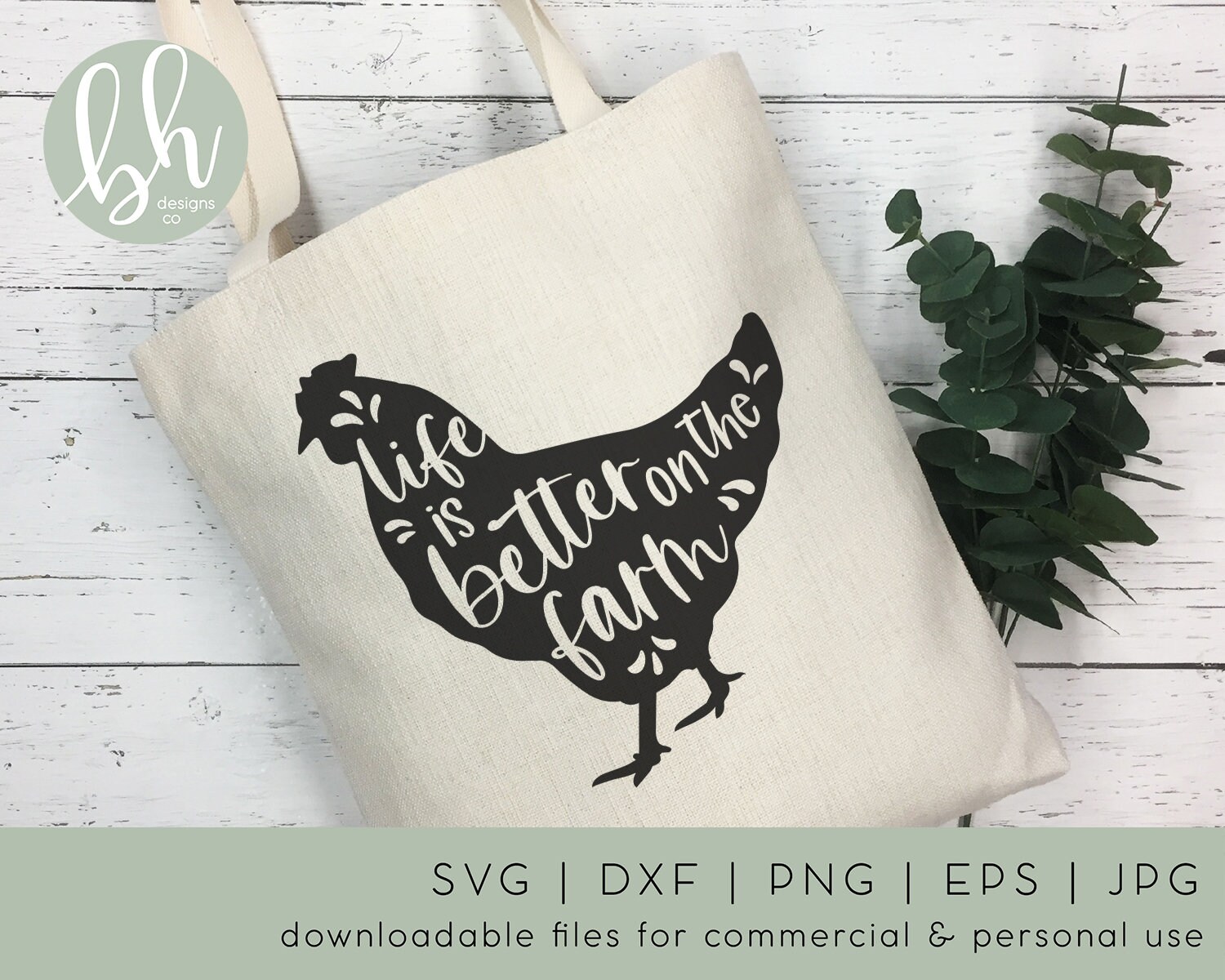 Life is Better on the Farm Chicken SVG Kitchen Decor SVG - Etsy