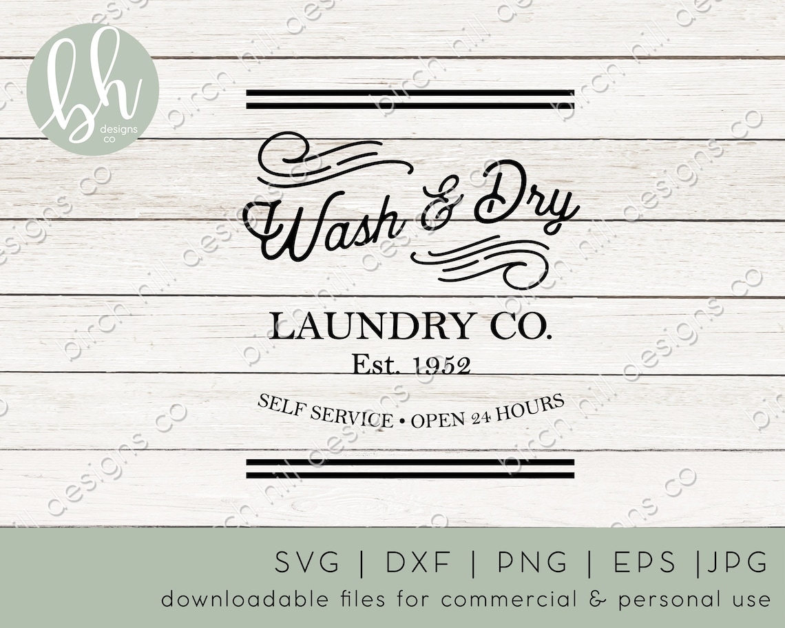 Wash and Dry SVG Laundry Room SVG Cut Files Farmhouse - Etsy