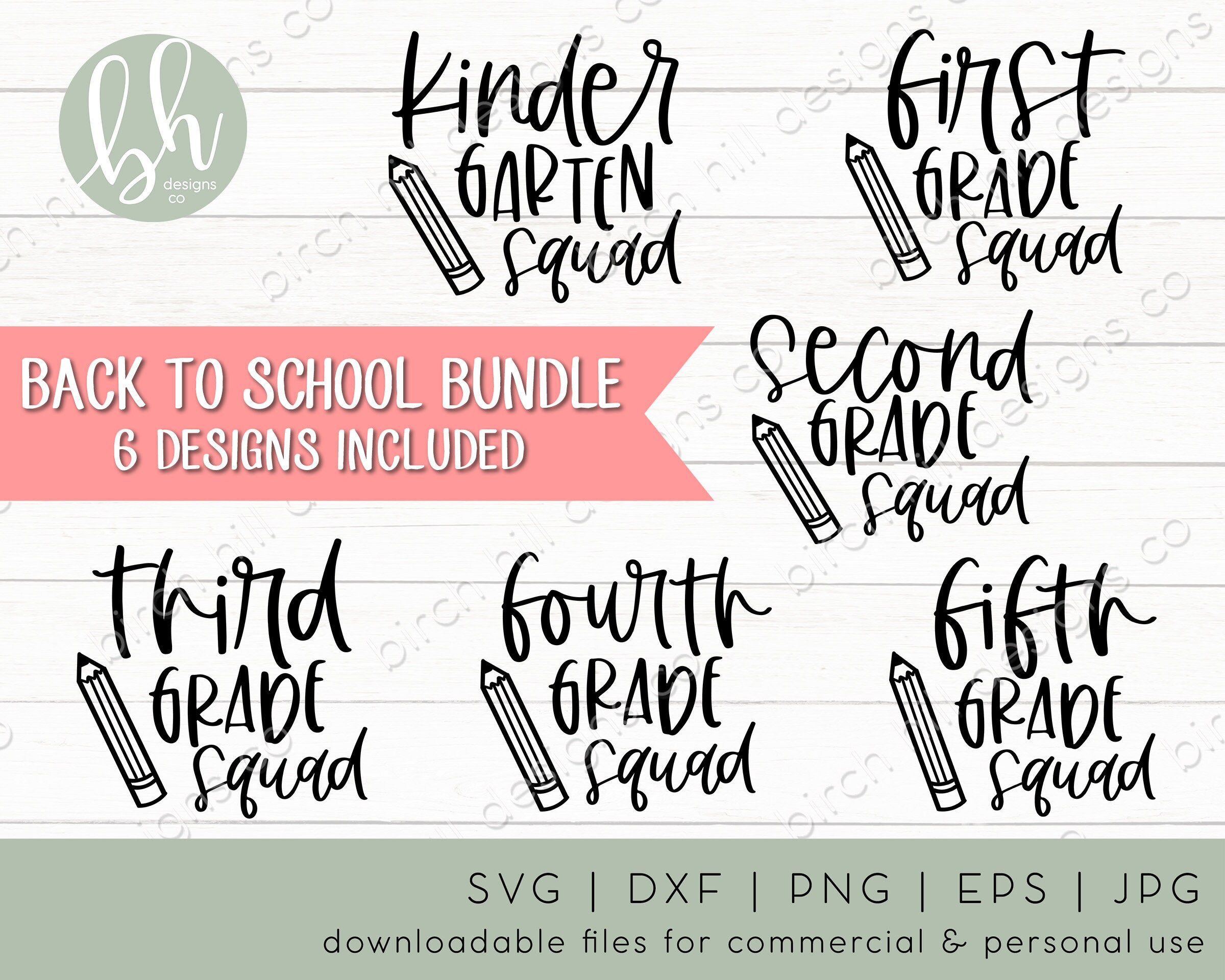 School Grade Squad Bundle SVG First Day of School SVG Cut - Etsy