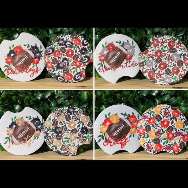 Football Car Coaster - Etsy