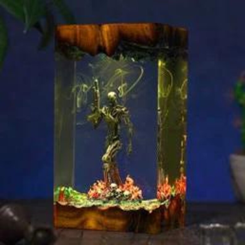 T-800 the Terminator Cyberdyne Systems Model 101 Resin Lamp Handmade ...