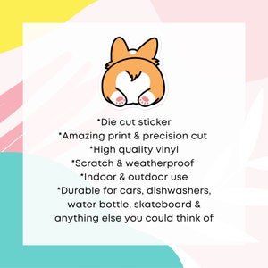 Corgi Sticker Cute Sticker for Corgi Mom Corgi Butt Sticker for Corgi ...