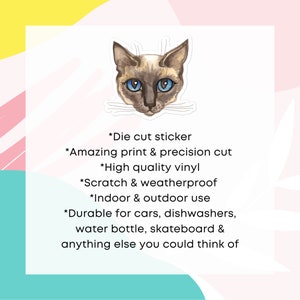 Himalayan Cat Sticker for Himalayan Cat Owners and Himalayan - Etsy