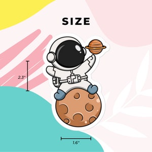 Astronaut Sticker Space Sticker Galaxy Sticker Planet Sticker Cute ...