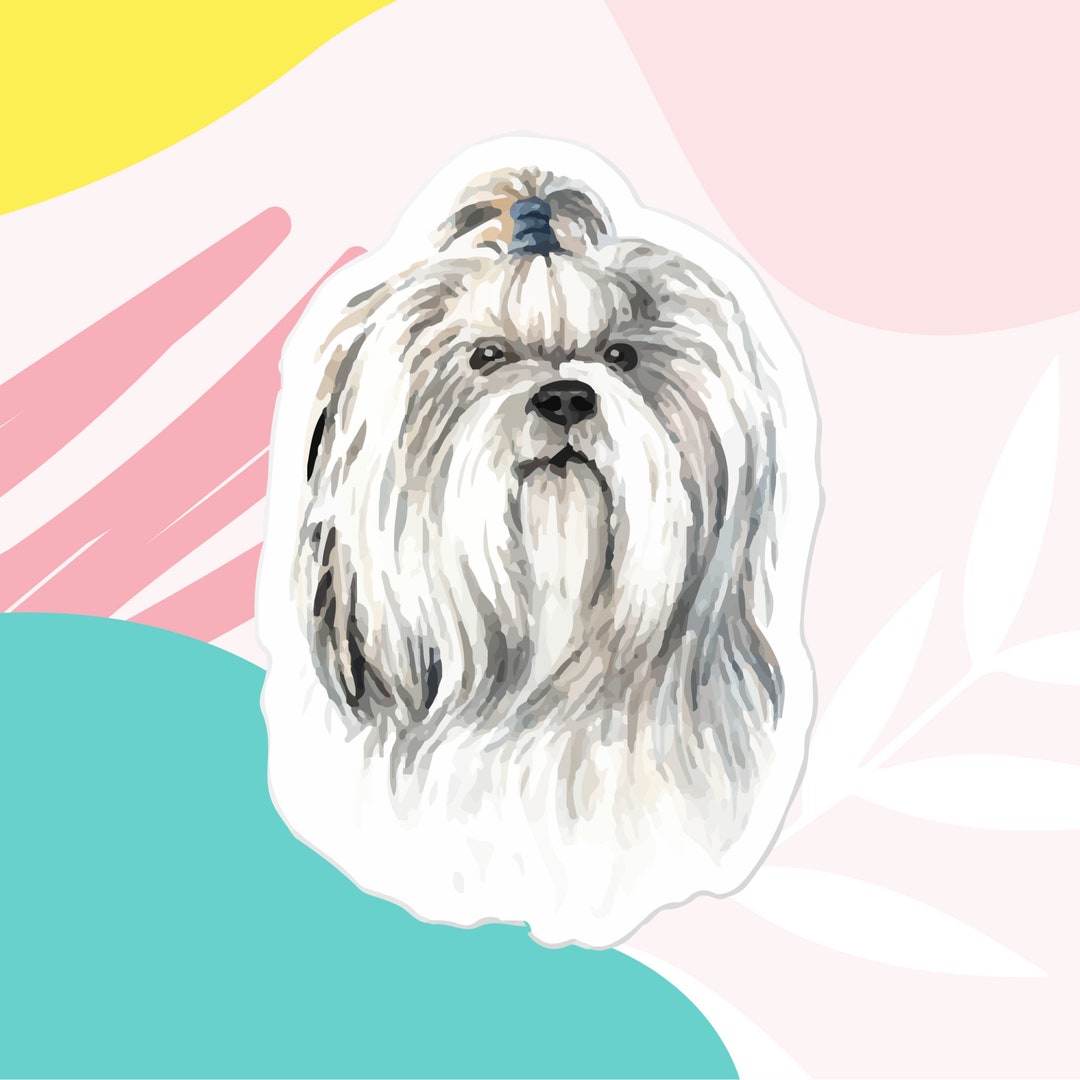 Lhasa Apso Sticker for Lhasa Apso Moms and Lhasa Apso Dads Cute Lhasa ...