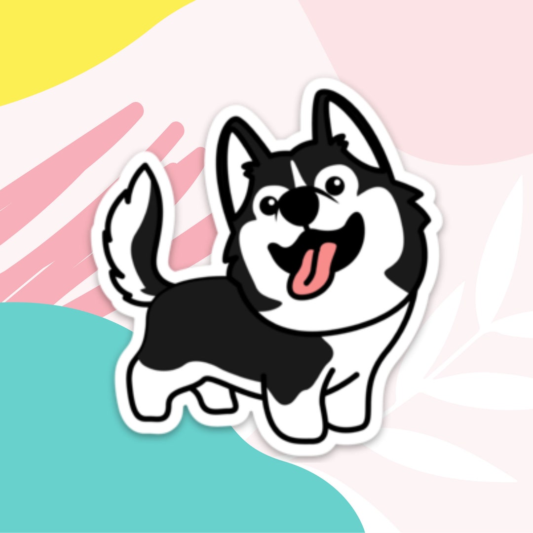 Black Husky Sticker Husky Dog Sticker Black Husky Dog Sticker for Husky ...